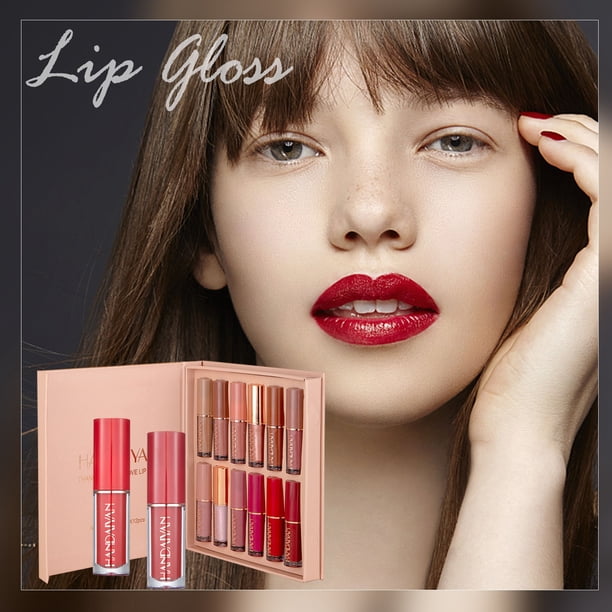 mtvxesu Lip Stain Long Lasting, 12 Color Book Lip Gloss Set Liquid ...