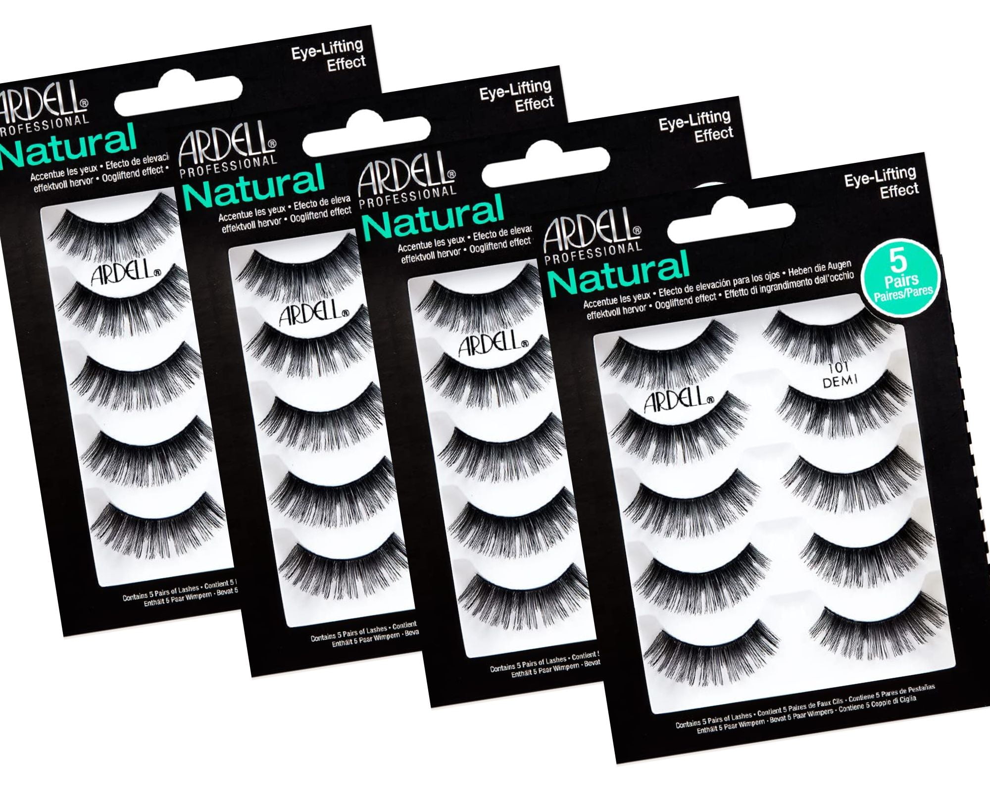 Ardell - 5 Pairs - Natural - 101 Demi (68983) x 4 - Walmart.com