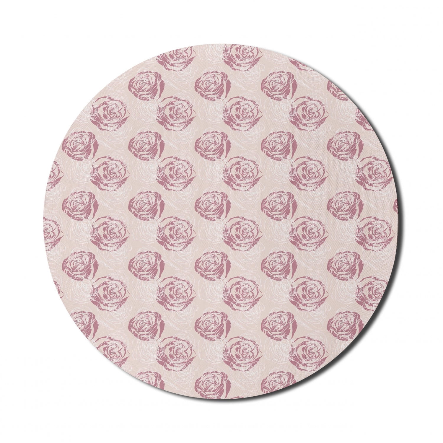 Romantic Mouse Pad for Computers, Arrangement of Rose Silhouettes and ...