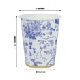 Efavormart 24 Pack | 9oz Blue Chinoiserie Floral Paper Cups with Gold ...