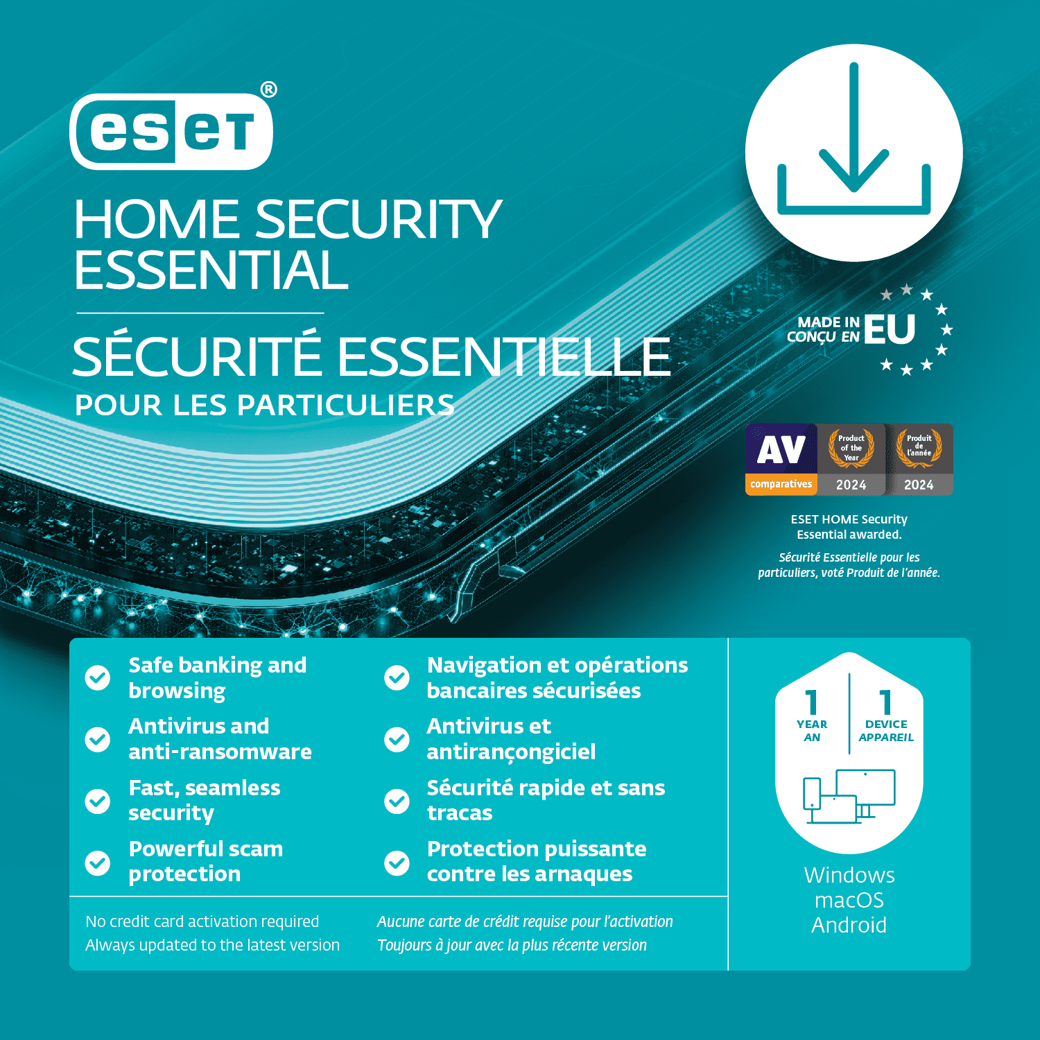 Click here for Eset Home Security Essential - 1 Device  1 Year [d... prices