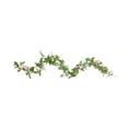 Artificial Flower Garland 6FT | White Roses & Gypsophila | Silk Leaves ...