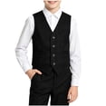 BRGZLK Boys Formal Suit Vest Solid Color Single Breasted Lightweight ...