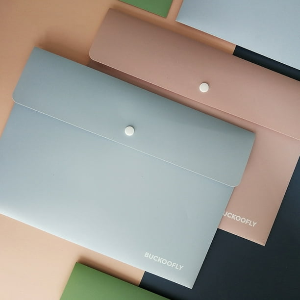 LA TALUS File Holder Snap Button Closure Waterproof Transparent Visual ...