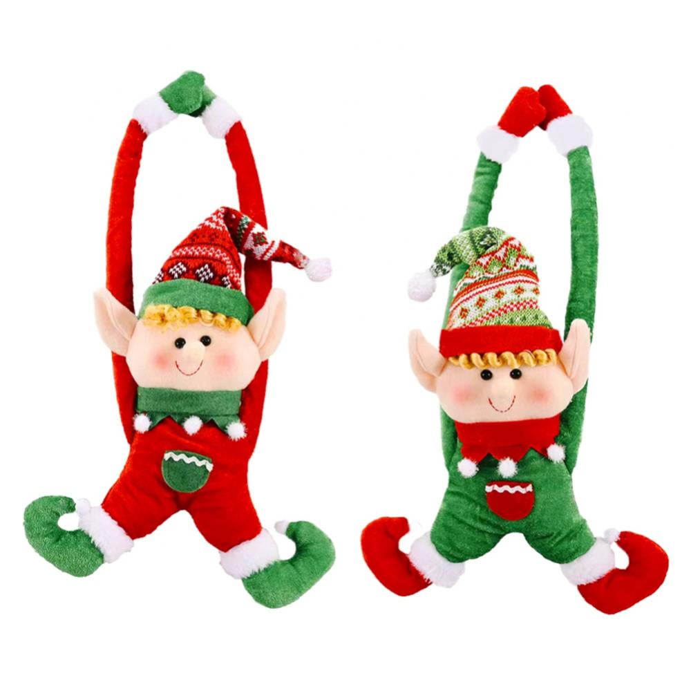 2pcs Christmas Door Hanging Elves, Xmas Elf Hanging Ornaments ...