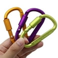 Aluminum Alloy D-Shape Buckle Rock Climbing Carabiners Clip Twistlock ...
