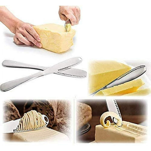 3-in-1 Butter Knife, Multifunctional Stainless Steel Butter Clip and ...