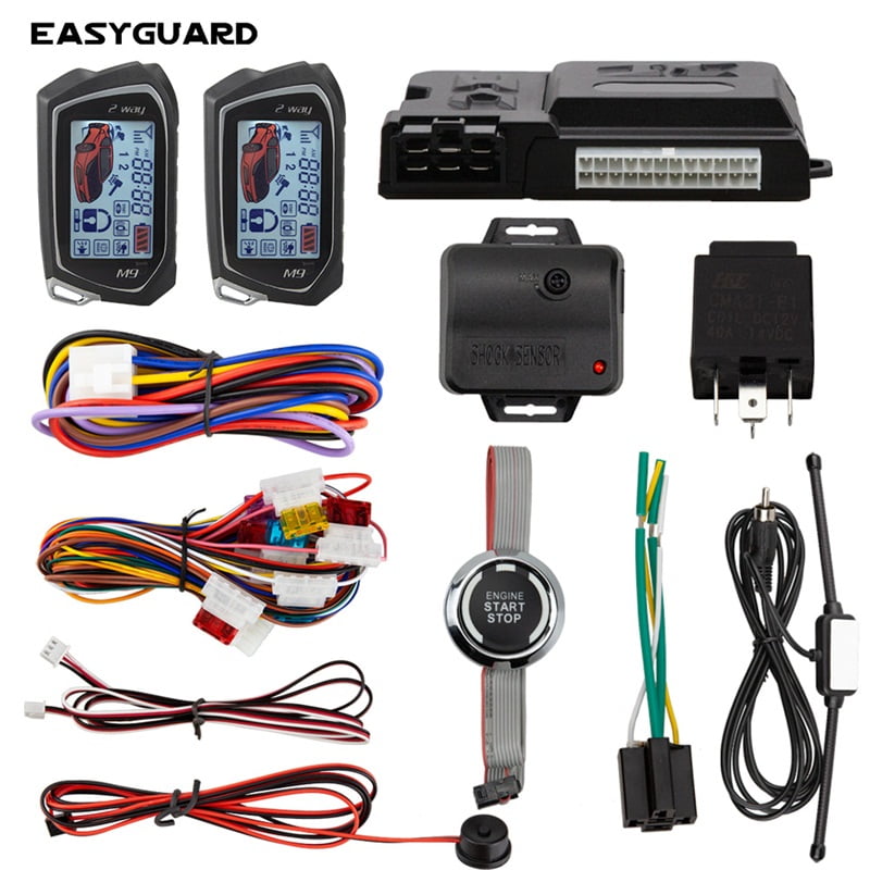 EASYGUARD EC207-M9 2 Way Car Alarm System with 1.73'' LCD Pager Display ...