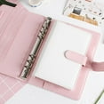 6-Ring Multi-pockets Loose-Leaf Binder Cover Faux Leather Planner Diary ...