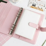 6-Ring Multi-pockets Loose-Leaf Binder Cover Faux Leather Planner Diary ...