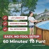 Coleman Power Steel 22 ft. x 52 in. Round Metal Frame Above Ground Pool ...