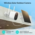 Netvue Solar Outdoor Security Camera, 1080P HD, Battery Powered, Night ...