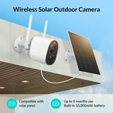Netvue Solar Outdoor Security Camera, 1080P HD, Battery Powered, Night ...