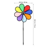 Outdoor Decor: 2Pcs Plastic Flower Wind Spinners, Colorful Windmill ...