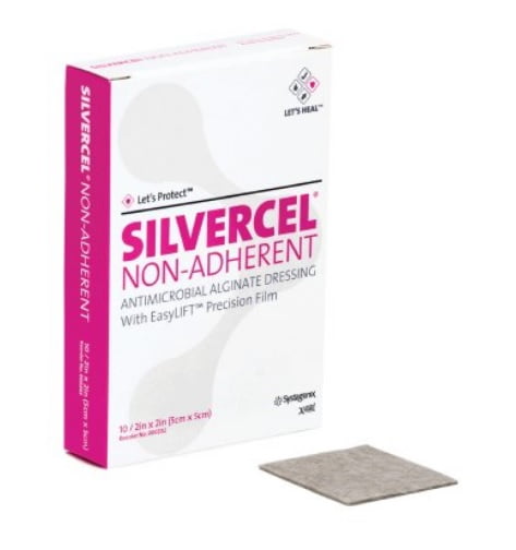 SILVERCEL Antimicrobial Alginate Dressing, Silvercel Drsng 2X2in, (1 ...
