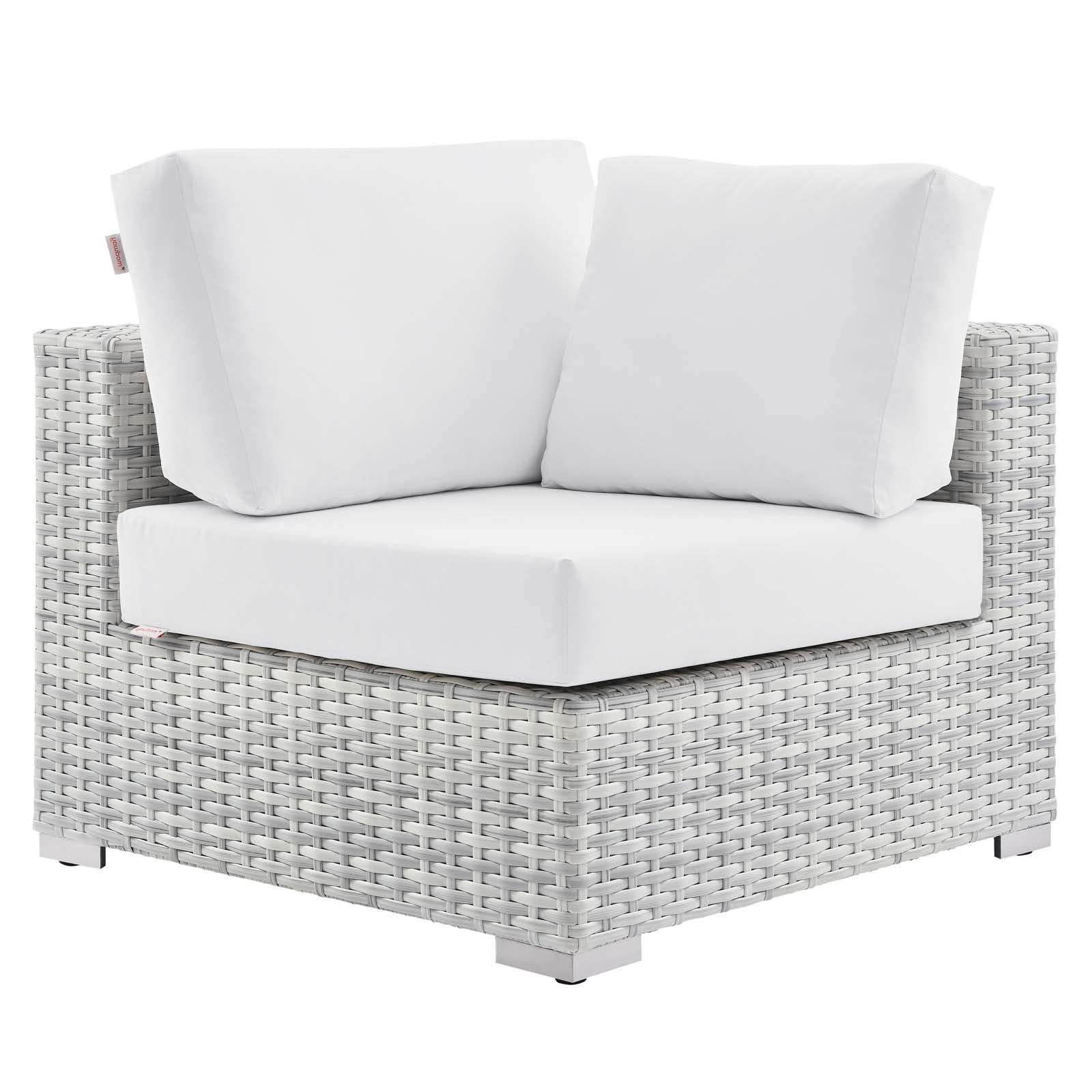 Lounge Chair, Rattan, Wicker, Light Grey Gray White, Modern ...