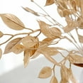 BalsaCircle 4 Metallic Gold Artificial Italian Ruscus Leaves Branches ...