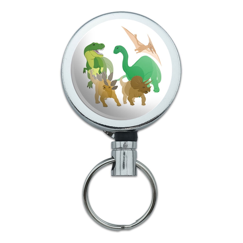 Dinosaurs Retractable Belt Clip Badge Key Holder - Walmart.com