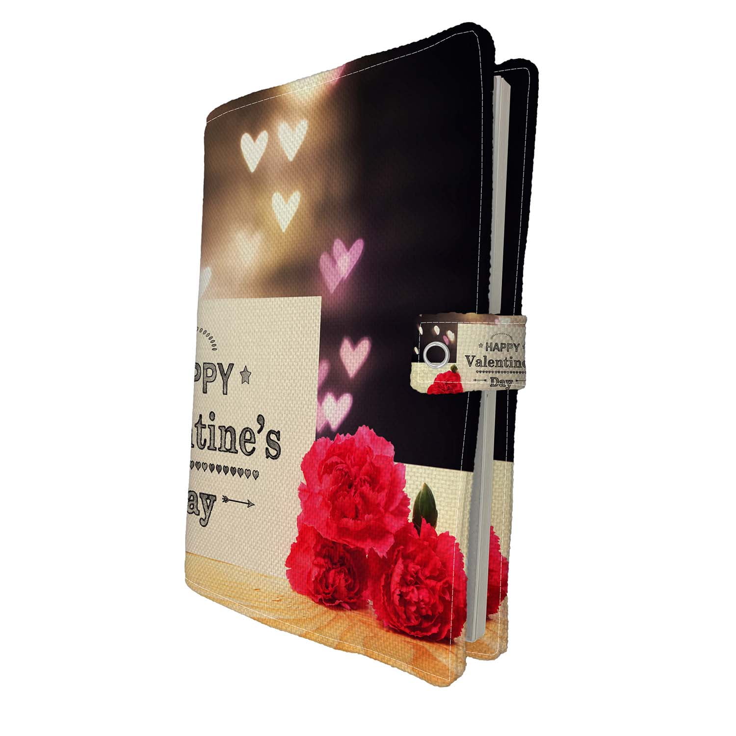 PKQWTM Valentines message carnation flowers heart shaped lights Book ...