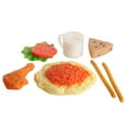 Kaplan Early Learning Company Life-size Pretend Play Dinner Meal Set ...
