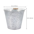 BESTYASH Decorative Garden Pail Iron Bucket Planter Silver Rustic Home ...