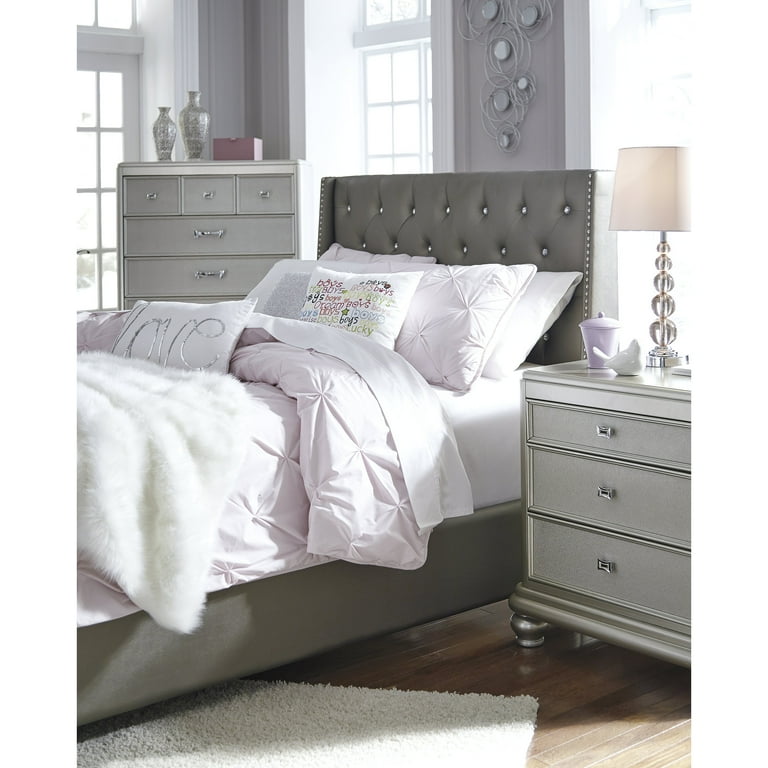 Signature Design by Ashley Traditional Coralayne Full Upholstered Headboard Gray