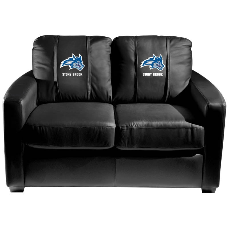 Stony Brook Seawolves Collegiate Silver Love Seat with Wolfie logo ...