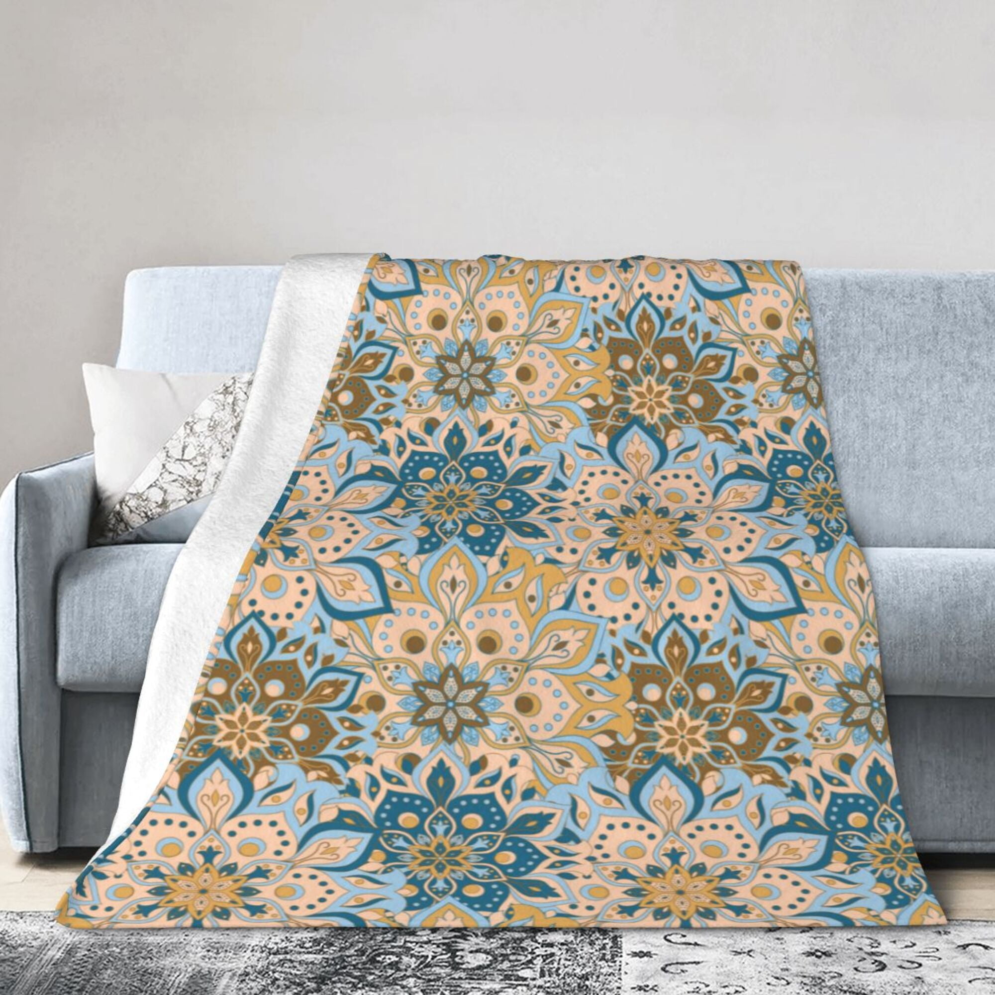 DouZhe Ultra-Soft Micro Fleece Lightweight Flannel Bed Blanket, Vintage ...