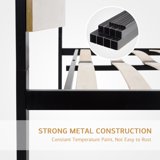 Bed Frame Platform Mecor Headboard & Slats Bedroom Furniture Wooden ...