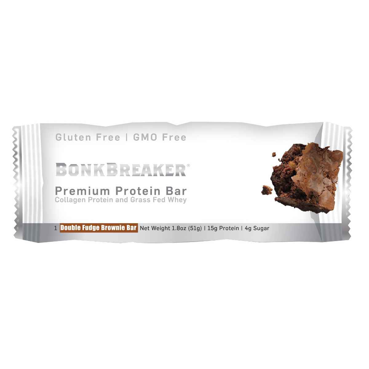 Bonk Breaker Premium Protein Bar - Double Fudge Brownie (12/Box ...