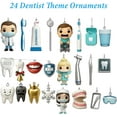 2025 New Dentist Advent Calendar, Unique 24 Days Dental Themed Ornaments Set, 2D Acrylic ...