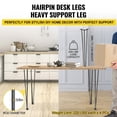 28" Hairpin Table Legs, Set of 4 Heavy Duty Black Carbon Steel DIY ...