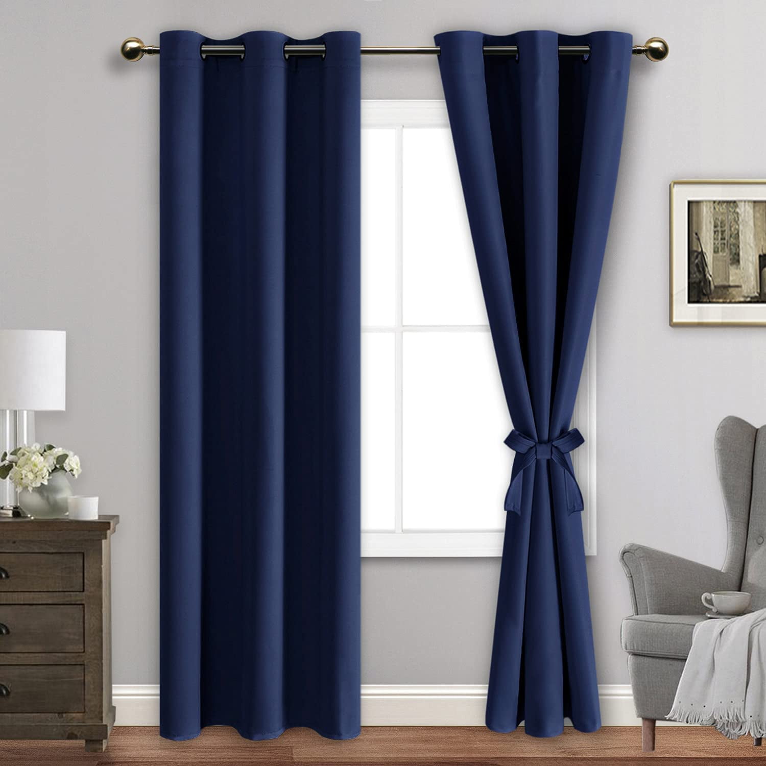 Click here for Dplsc Blackout Curtains With Tiebacks - Thermal In... prices