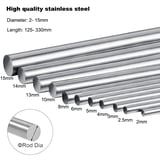 10Pcs 304 Stainless Steel Round Rod, 2mm Diameter Length 250mm Metal ...