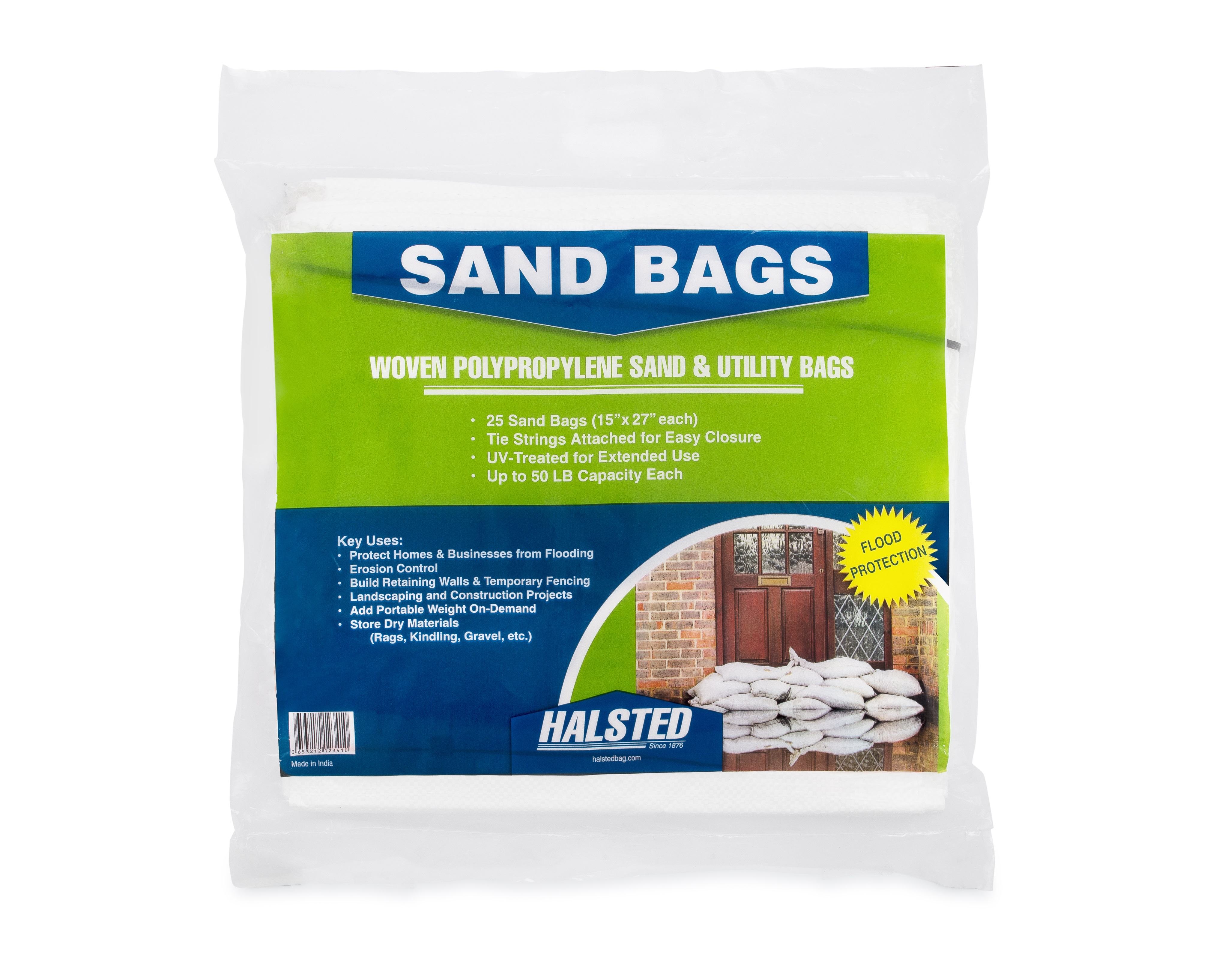 DURASACK Empty White Woven Sand Bags With Tie Strings For Flood Control DURASACK Empty White Woven Sand Bags With Tie Strings For Flood Control