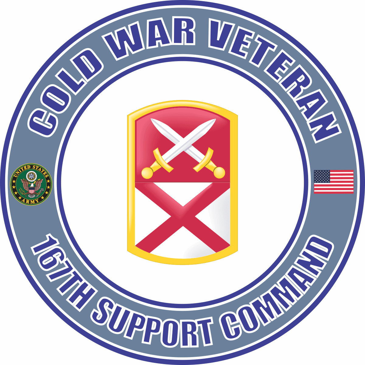 3.8 Inch U.S. Army Cold War 167th Support Command Veteran Decal ...