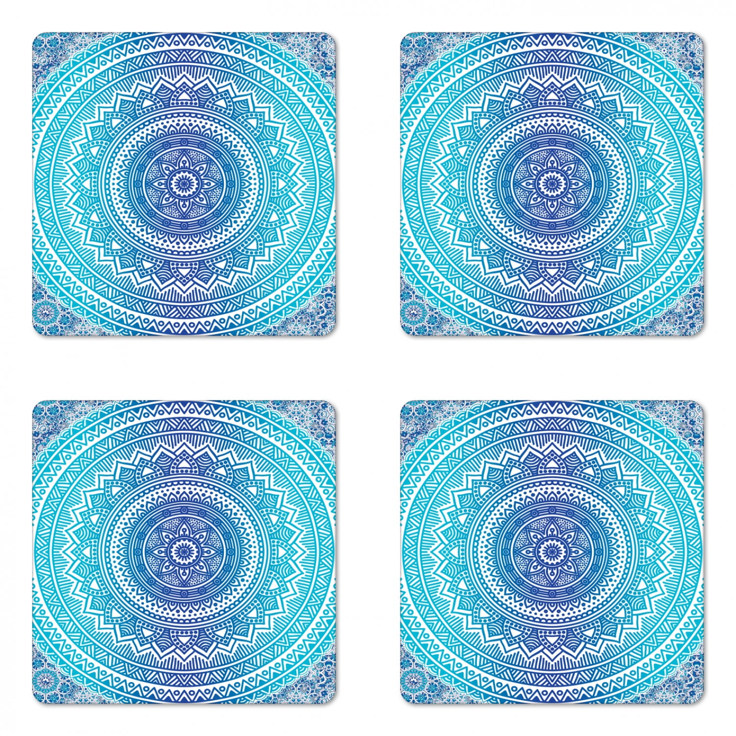 Ethnic Coaster Set of 4, Universe Cultural Center Point Balance ...