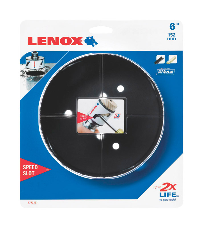 Lenox Speed Slot 6 in. Dia. x 1.5 in. L Bi-Metal Hole Saw 1/2 in. 1 pc ...