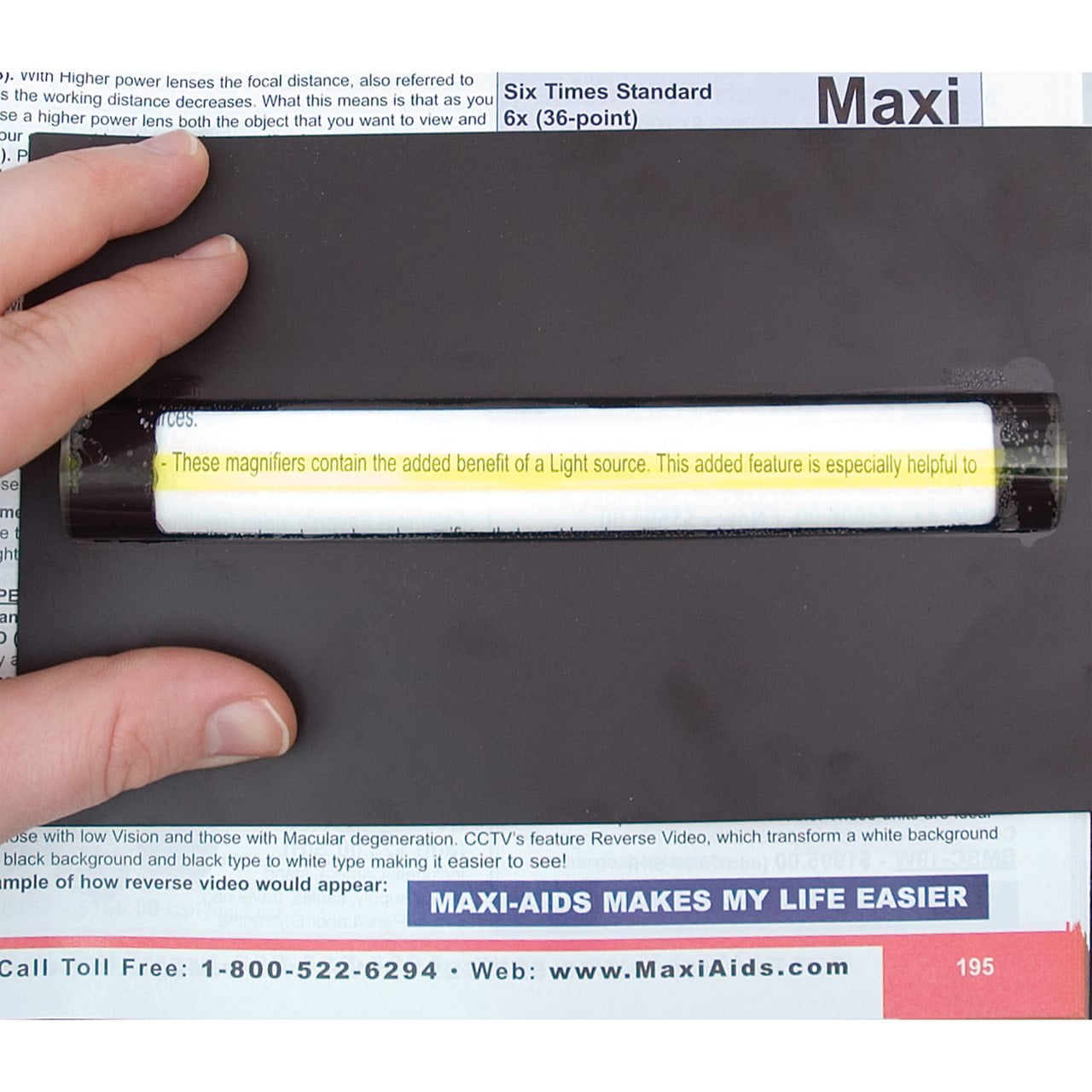 Magna Typoscope- 1.5X Clear Magnifier with Yellow Tracker Line ...