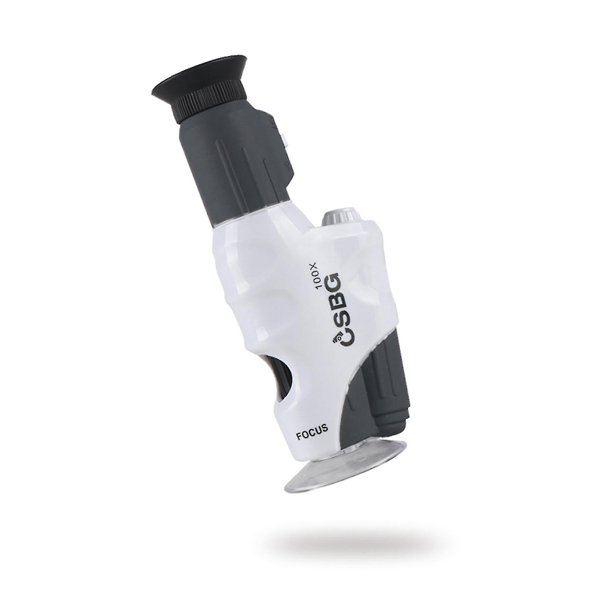 Pocket Microscope 20x-100x Led Lighted Zoom Portable Microscope ...