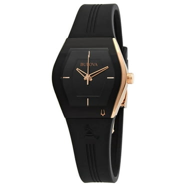 Bulova Women's Rose-Gold Turnstyle Crystal Accent Watch with Mother-of ...