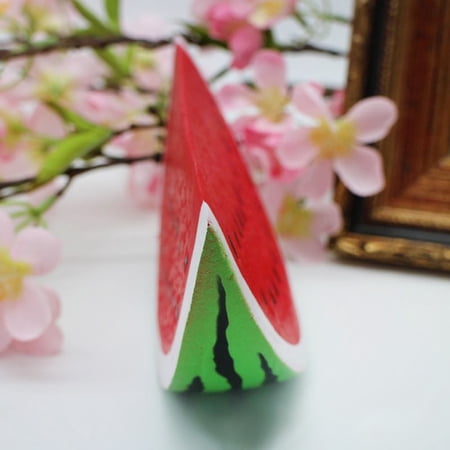 Slow Rising Squishy Jumbo Watermelon Slice Fruit Squeeze Toy Stress ...