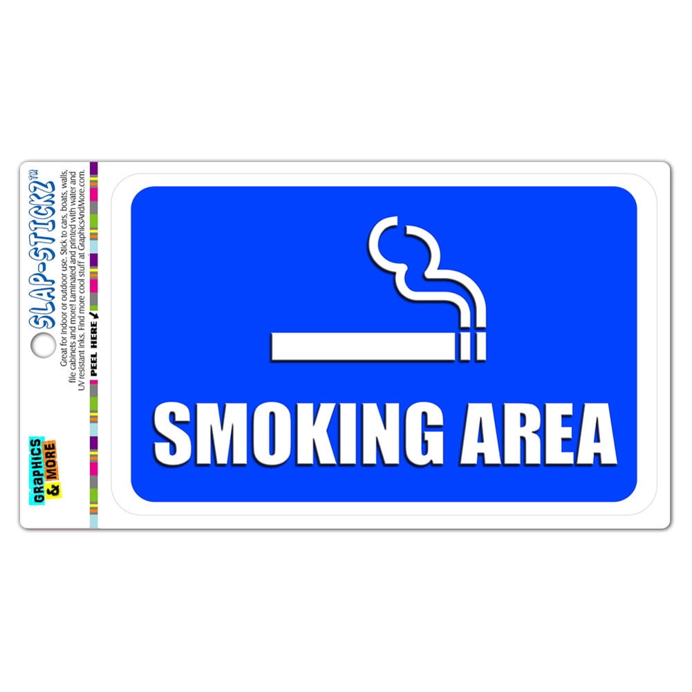 Smoking Area SLAP-STICKZ(TM) Automotive Car Window Locker Bumper ...
