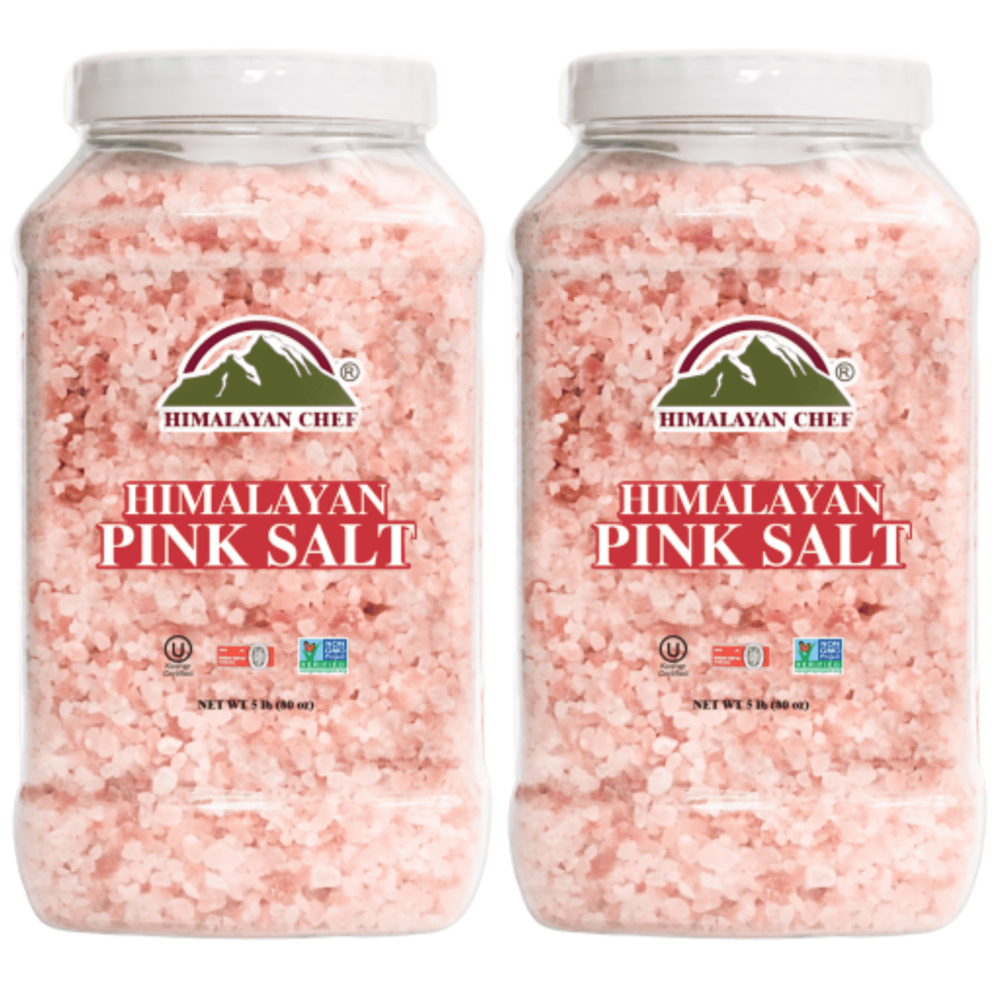 SALT 84 Pink Himalayan Salt, Coarse Grain Plastic Jar, 5lbs/Each Pack ...