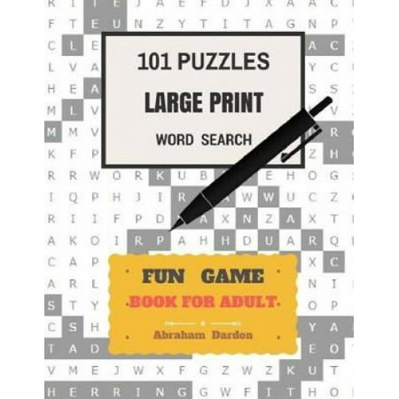 101 Puzzles Large Print Word Search Fun Game Books For Adult: Word ...