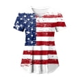 COMVALUE July 4th Nurse's Shirt Plus Size Star Spangled Banner ...
