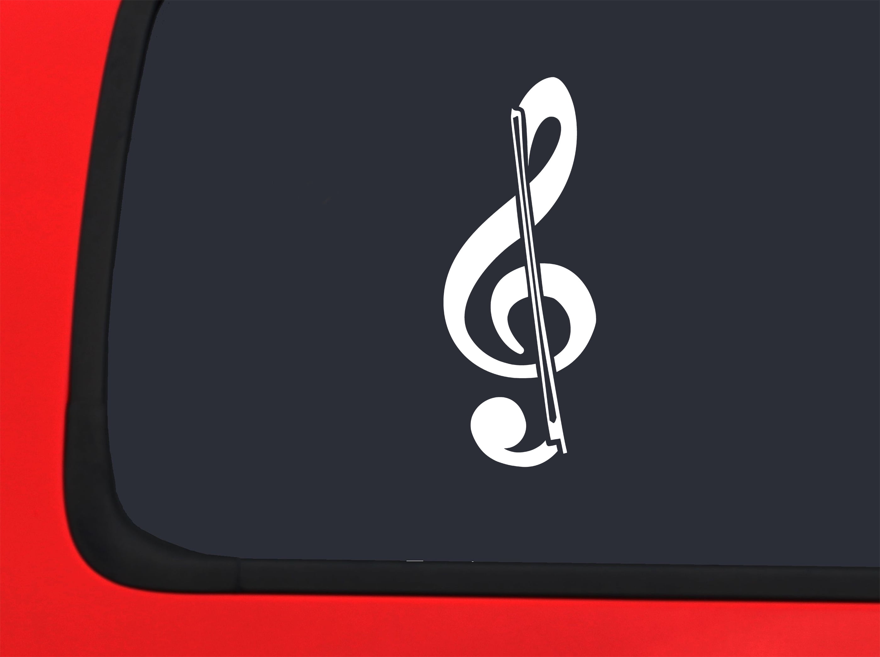 Car Sticker Treble Clef Bow Cello Violin String Instruments Music Love ...