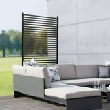 Patio Outdoor Adjustable-Height Privacy Fence Screen with Planter ...