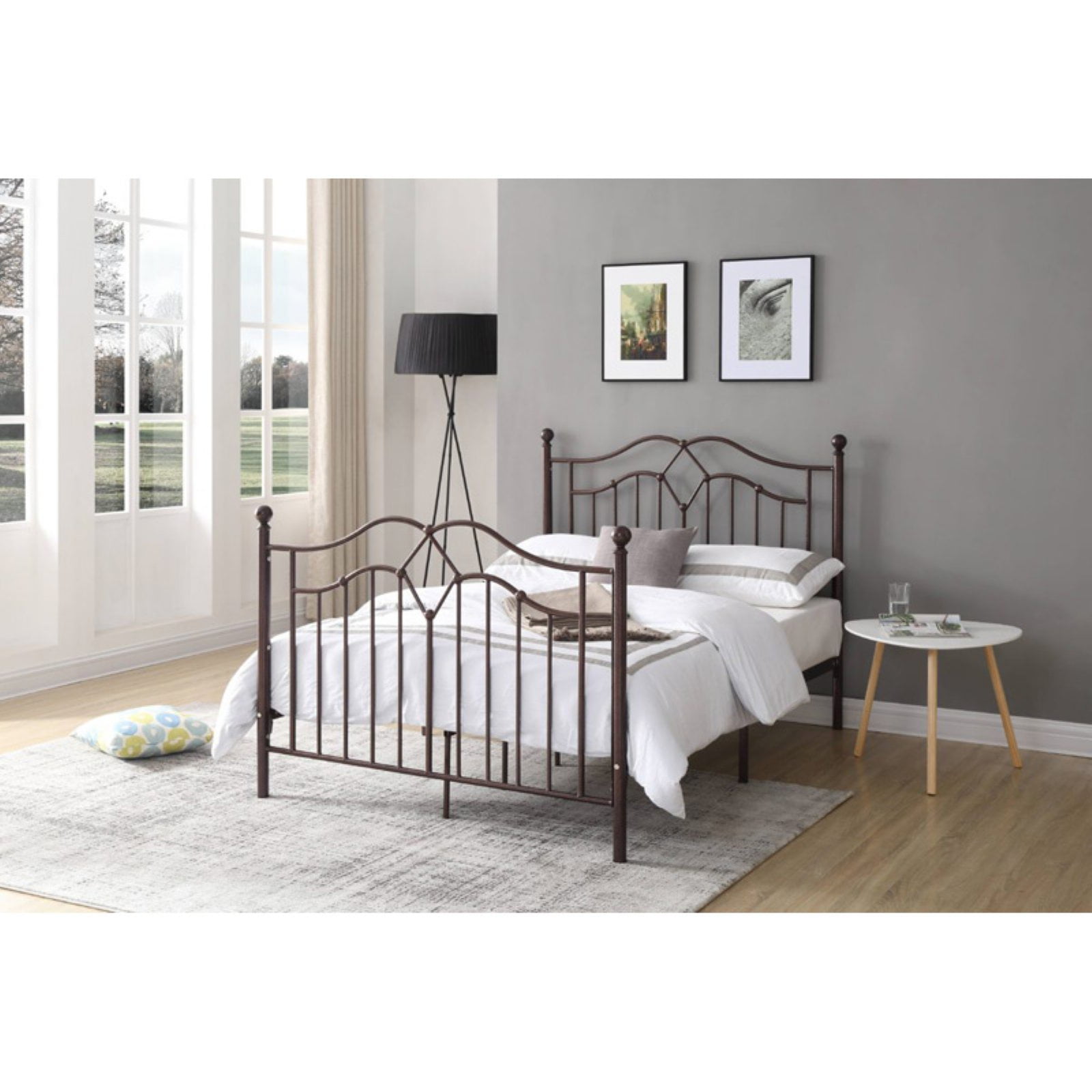 Hodedah Imports Arched Metal Spindle Poster Bed - Walmart.com