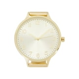 Time and Tru Women's Round Gold Tone Analog Watch, 12-Digit Dial, Mesh ...